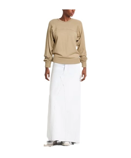 MAISON MARGIELA Solid Color Crew Neck Long-sleeve Knit Sweater