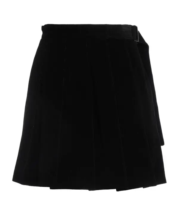 Max Mara Solid Pleated Skirt