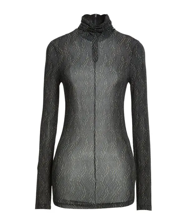 Isabel Marant Étoile Sheer Turtleneck Mesh Top