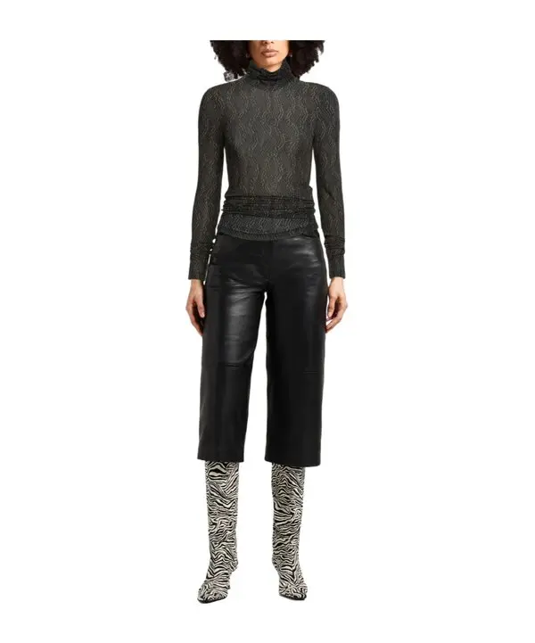 Isabel Marant Étoile Sheer Turtleneck Mesh Top