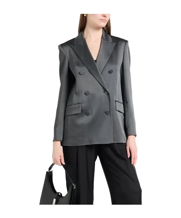 Max Mara Satin Double Breasted Blazer