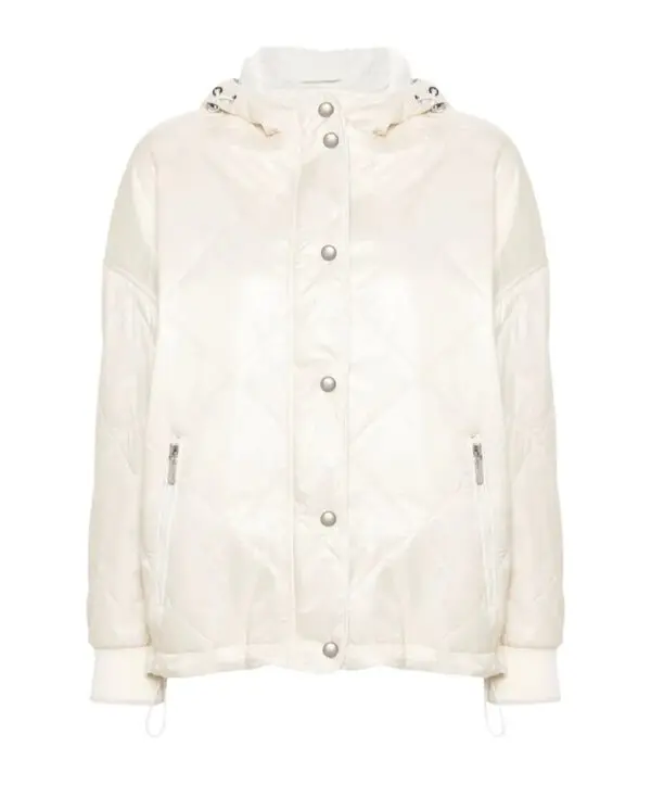 Eleventy Hooded Padded Jacket - White
