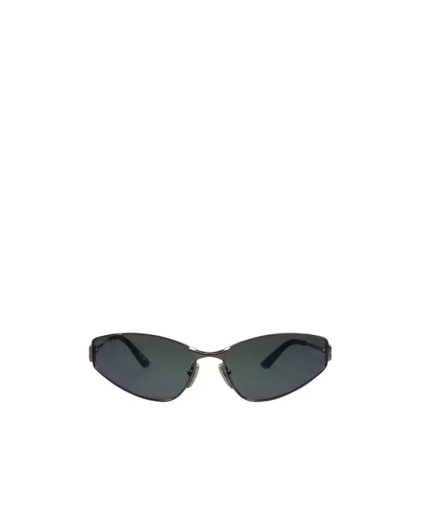 Balenciaga Two-tone Oval Sunglasses - Black