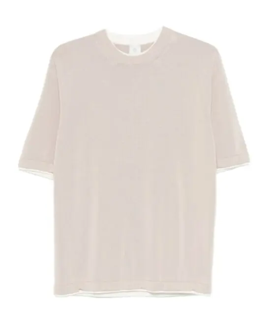 Eleventy Round Neck Trim Sweater