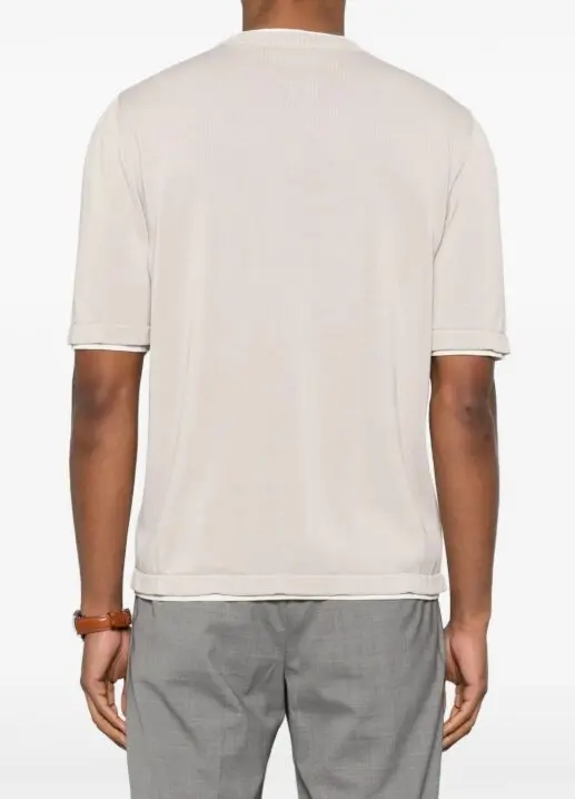 Eleventy Round Neck Trim Sweater