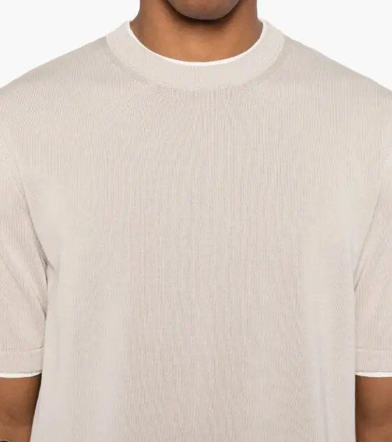 Eleventy Round Neck Trim Sweater