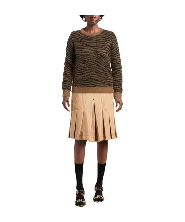 Max Mara Lightweight Tiger-striped Knitted Sweater