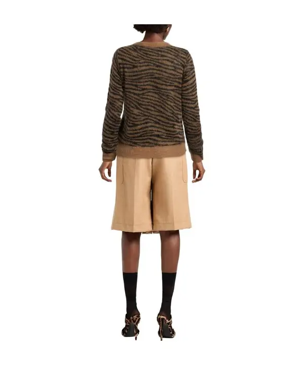 Max Mara Lightweight Tiger-striped Knitted Sweater