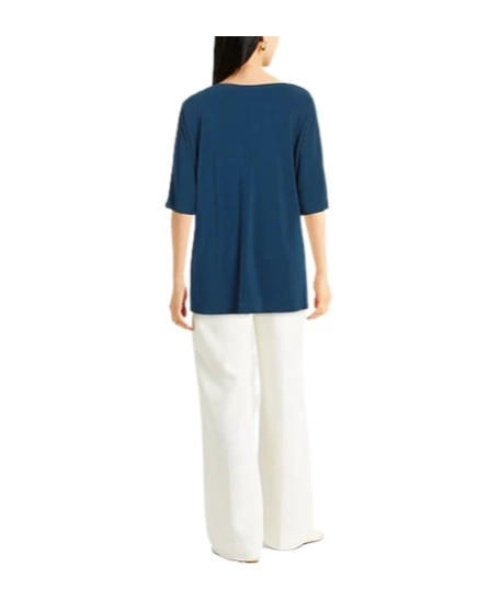Max Mara Solid Color Short-sleeve V-neck T-shirt