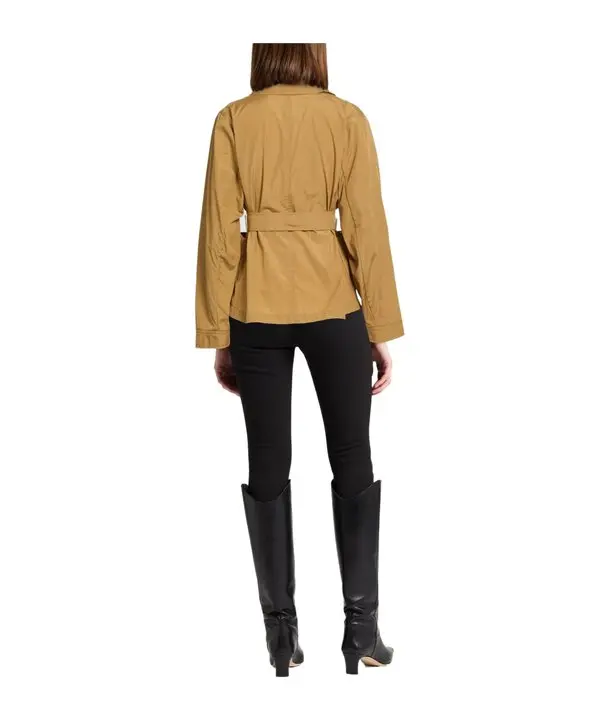 Max Mara Belted Wrap Jacket With Notched Lapel