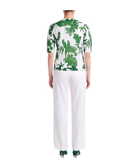 Max Mara Printed Knit Short-sleeve T-shirt - Green