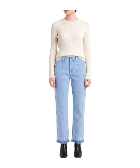 Isabel Marant Étoile Medium Wash Tapered Denim Trousers