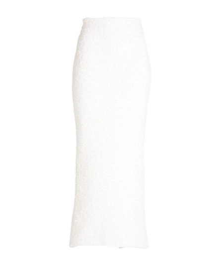 Balenciaga Metallic Knit Midi Skirt
