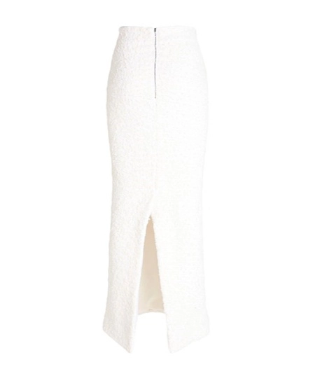Balenciaga Metallic Knit Midi Skirt
