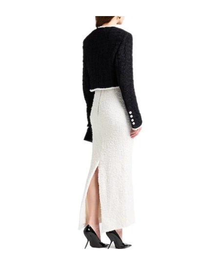 Balenciaga Metallic Knit Midi Skirt