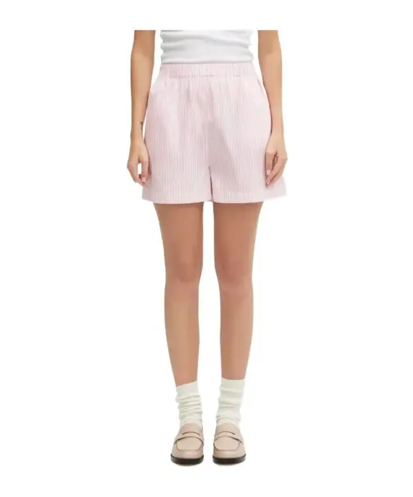 SPORTY  RICH Sporty & Rich Hotel Eden Roc Striped Cotton Shorts