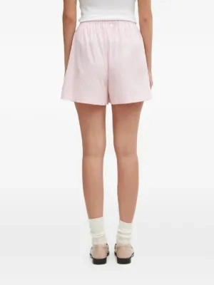 SPORTY  RICH Sporty & Rich Hotel Eden Roc Striped Cotton Shorts