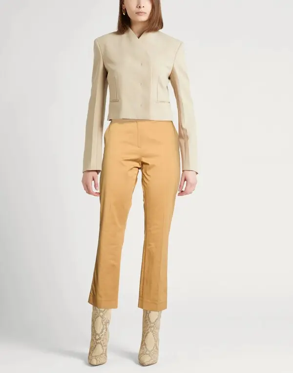 Max Mara Solid Stretchy Straight-leg Casual Pants