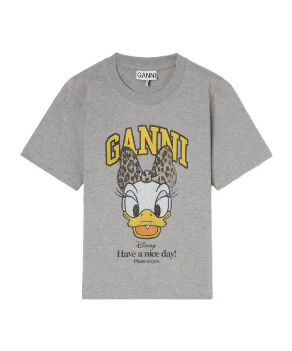 GANNI Daisy Duck Grey Printed Baby Fit T-shirt