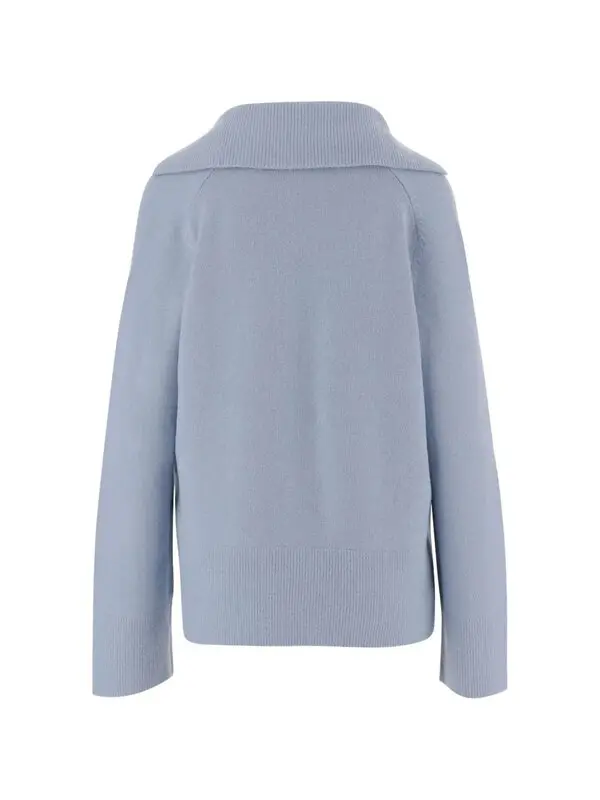 Vince Ribbed V-neck Sweater - Light Blue
