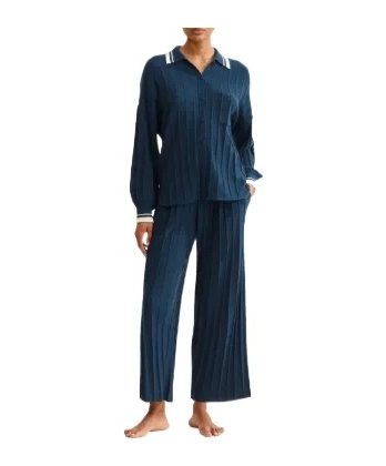 ERES Ribbed Knit Shirt With Bishop Sleeves And Striped Trim - Black