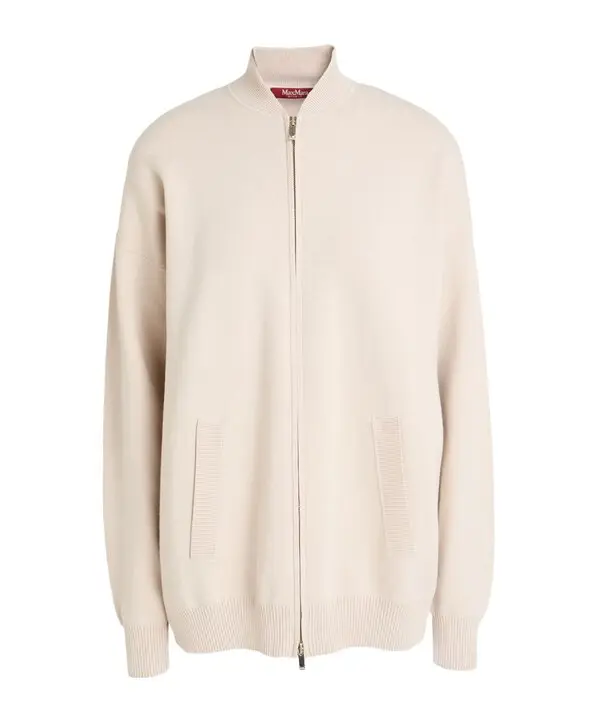 Max Mara Stand-collar Knit Zip-up Jacket