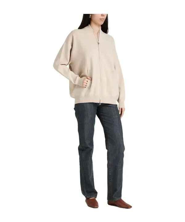 Max Mara Stand-collar Knit Zip-up Jacket
