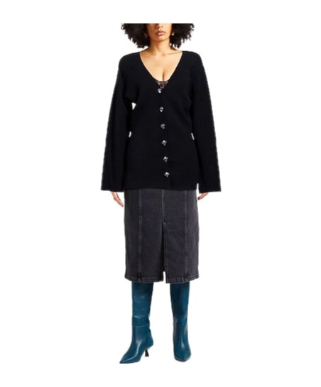 Rag & Bone Solid Color Long Sleeve Knit Top