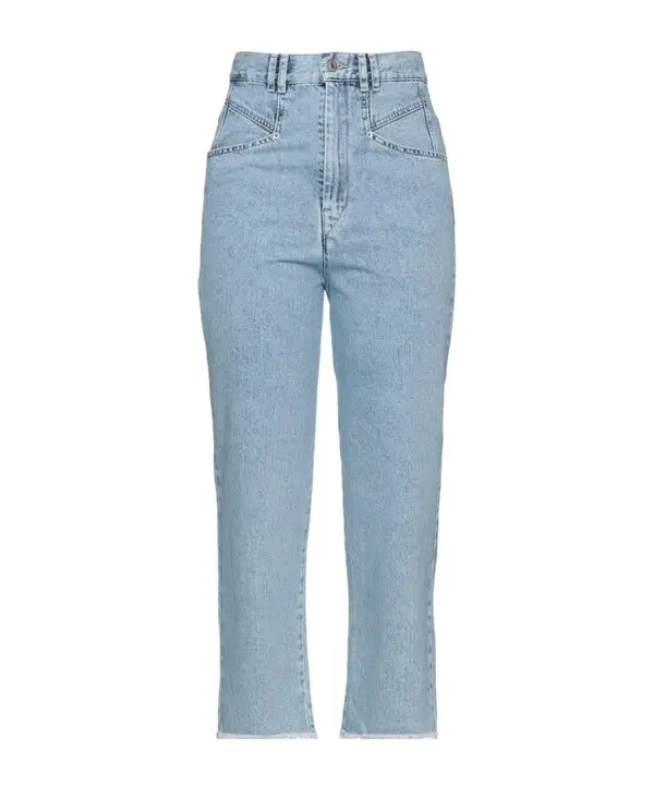 Isabel Marant Étoile Light Wash Frayed Cuff Jeans