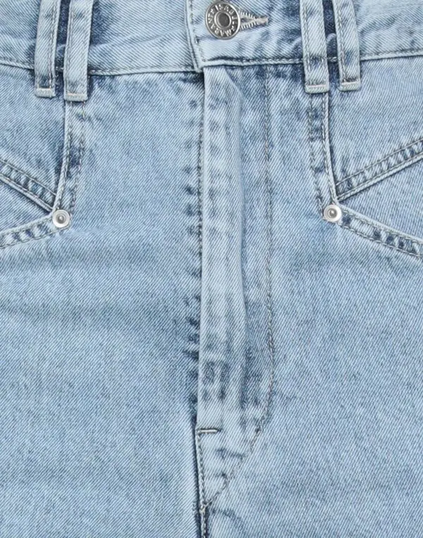 Isabel Marant Étoile Light Wash Frayed Cuff Jeans