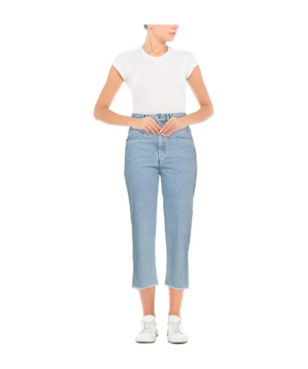 Isabel Marant Étoile Light Wash Frayed Cuff Jeans
