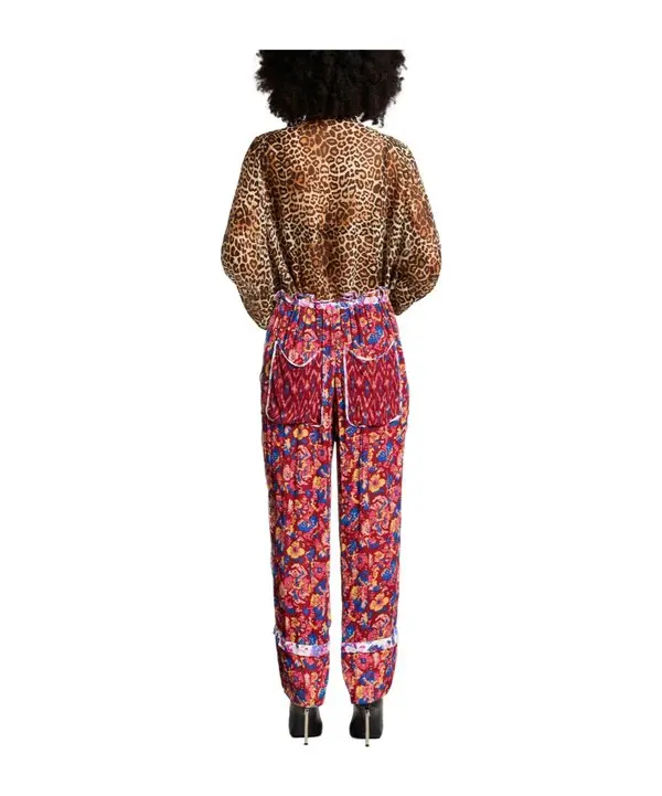 Isabel Marant Étoile Kora" Printed Georgette Trousers - Red
