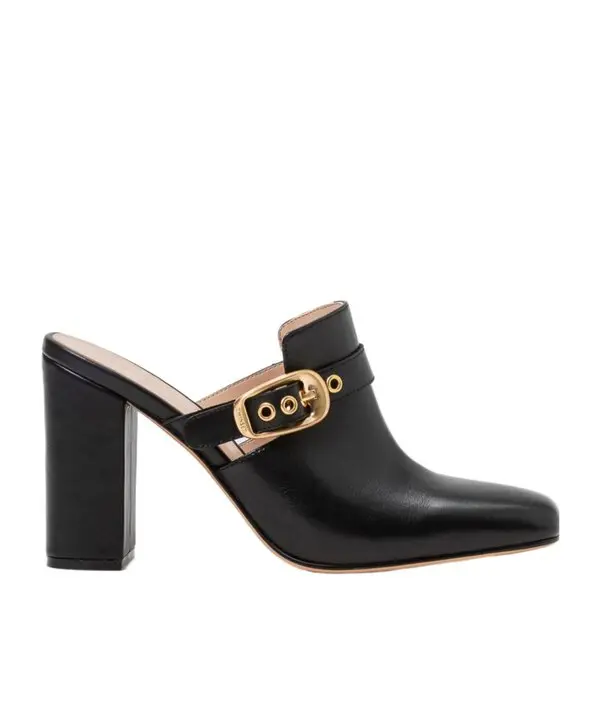 TWINSET Buckle Leather Mules