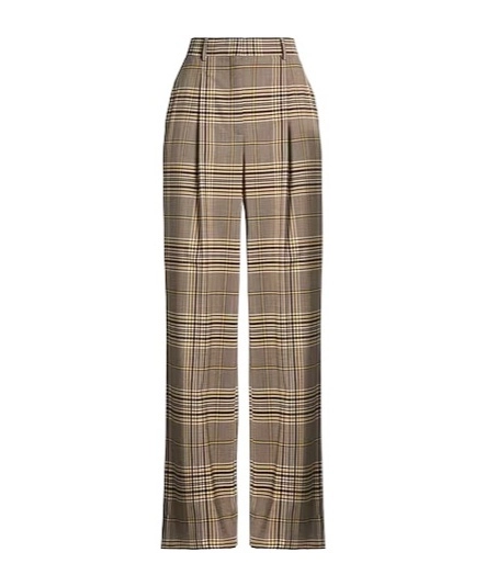 Tory Burch Tartan Pattern Wide-leg Trousers