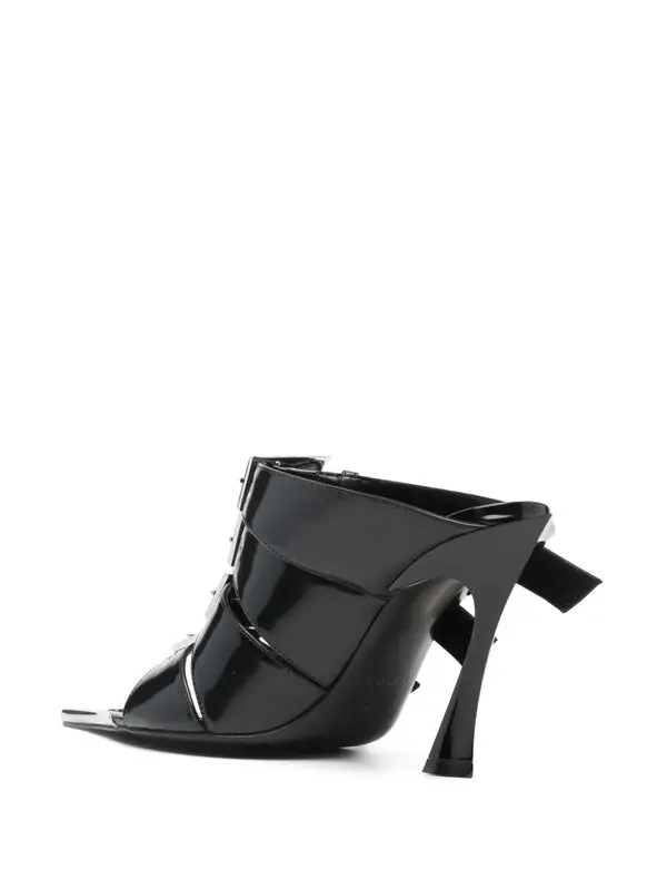 MUGLER 100mm Buckle Detailed Mules