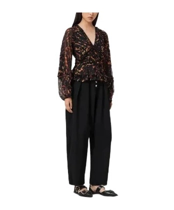 ALLSAINTS Ruffled Animal-print Blouse