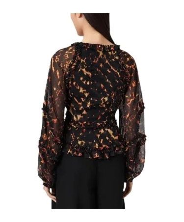 ALLSAINTS Ruffled Animal-print Blouse