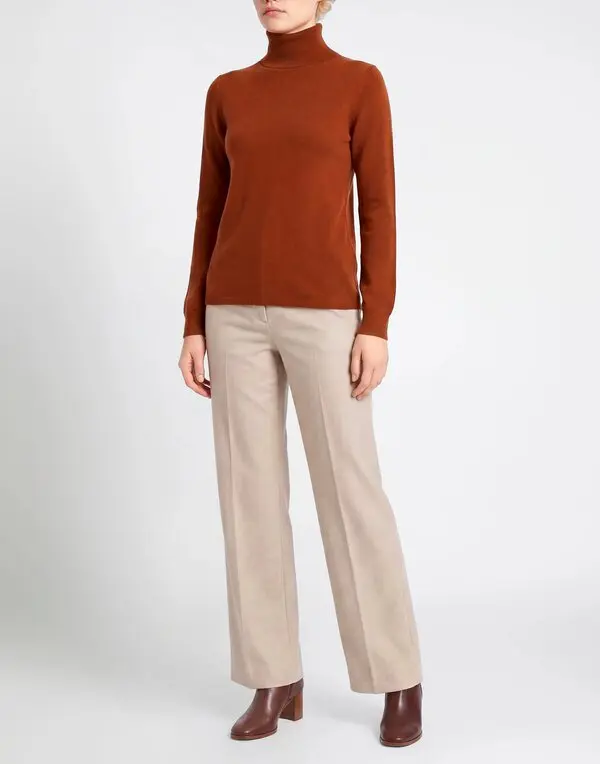 Max Mara Solid Color Knitted Turtleneck Sweater