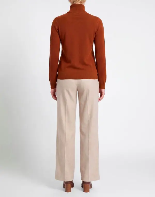 Max Mara Solid Color Knitted Turtleneck Sweater
