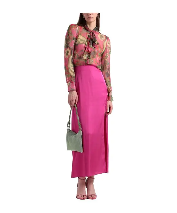 MAXCO. Max&co. Floral Chiffon Bow Blouse