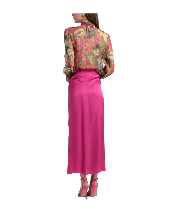 MAXCO. Max&co. Floral Chiffon Bow Blouse