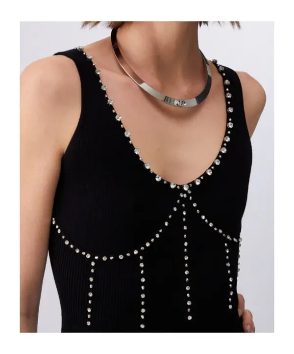 Liu Jo Bejewelled Embroidered Bustier Jumpsuit