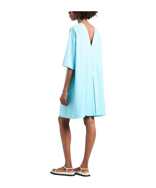 MAISON MARGIELA Crepe Short Sleeve Dress With Cutout