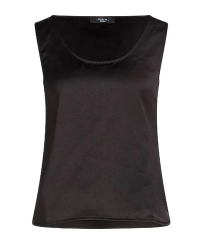 Max Mara Sleeveless Satin Top - Black