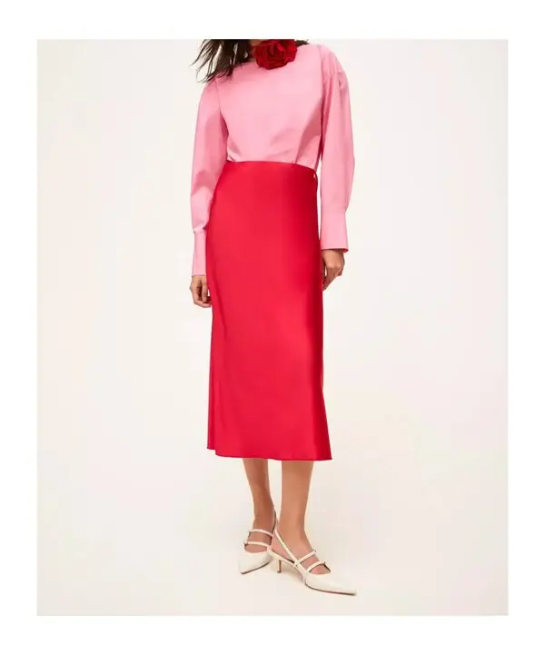 TWINSET Satin A-line Skirt