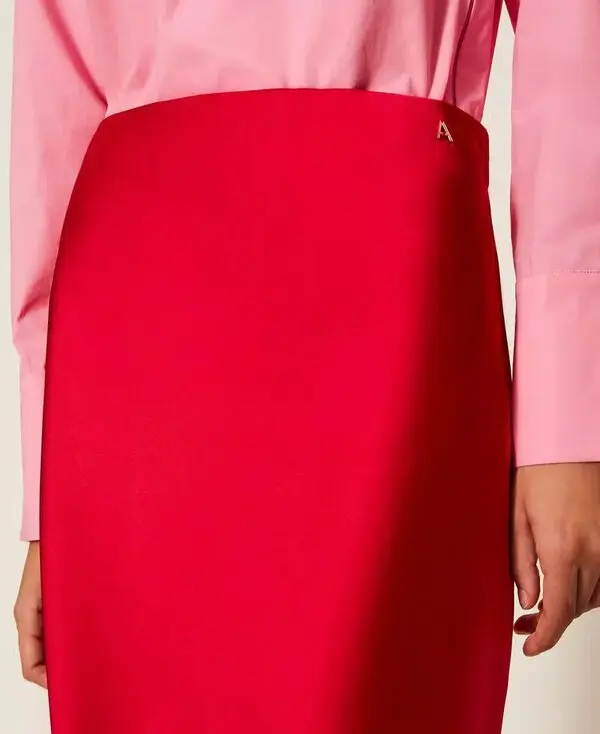 TWINSET Satin A-line Skirt
