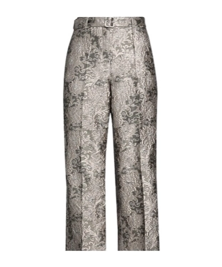 Max Mara Metallic Floral Jacquard Straight-leg Pants