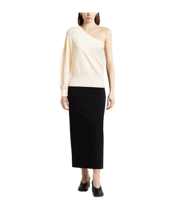 Max Mara One-shoulder Knit Top - White