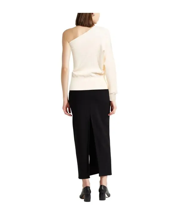 Max Mara One-shoulder Knit Top - White