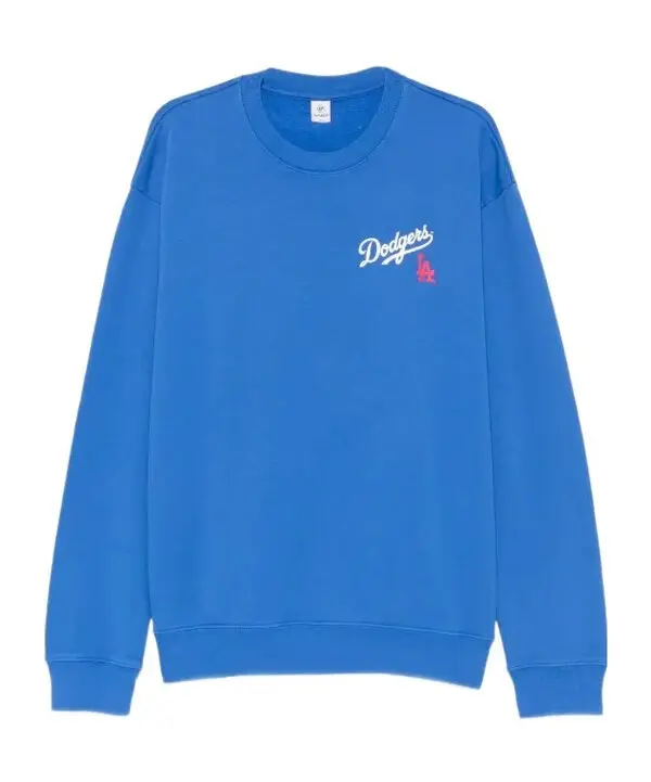 SPORTY  RICH Sporty & Rich Dodgers Print Crewneck Sweatshirt
